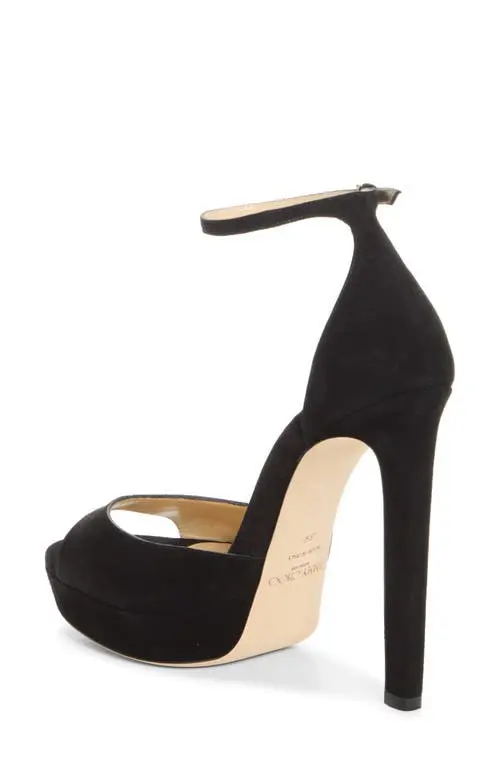 JIMMY CHOO Pattie Leather Platform Sandal