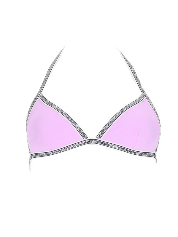 Versace Top Bikini Con Greca - Pink