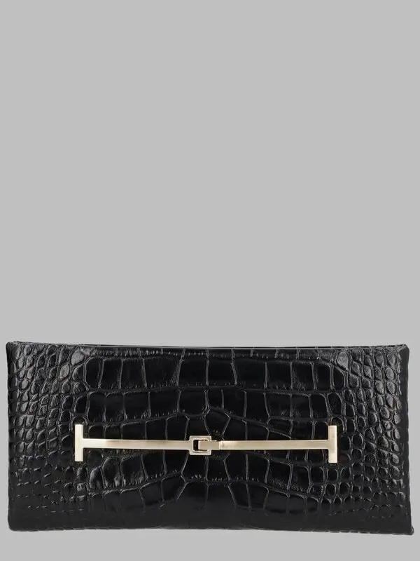TOM FORD Clutch In Pelle Effetto Coccodrillo