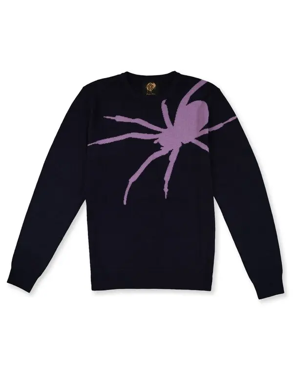 GRESHAM BLAKE Navy Spider Jumper