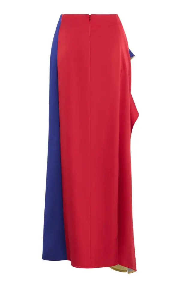 Rosie Assoulin Ondulée Satin Midiskirt