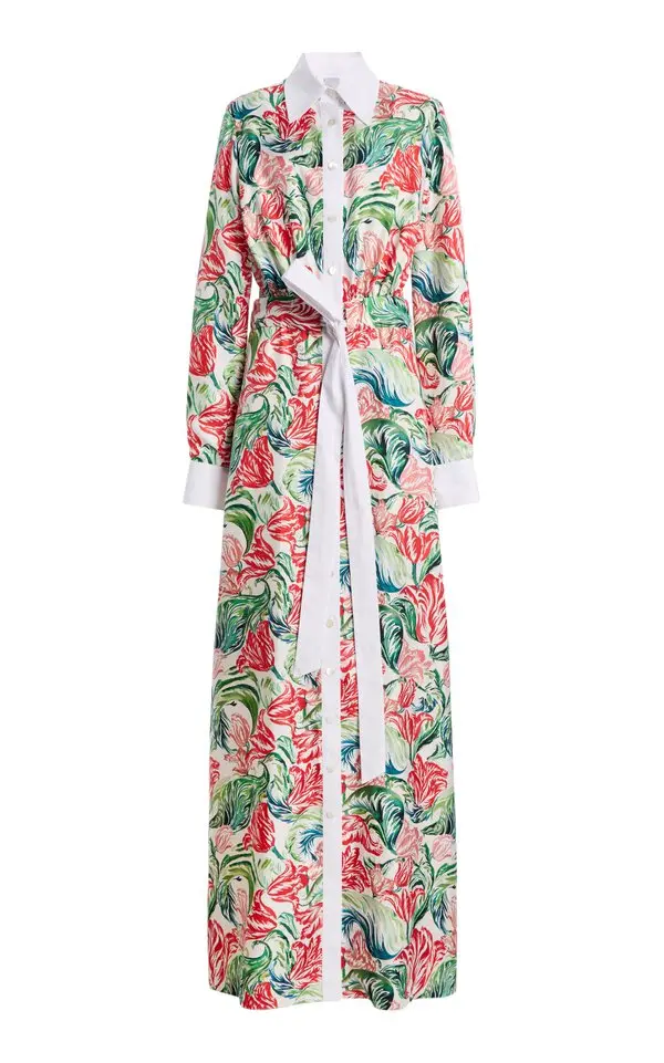 Rosie Assoulin Off The Cuff Silk Maxi Dress