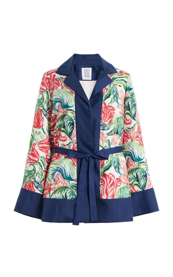 Rosie Assoulin Belted Smoking Silk Jacket