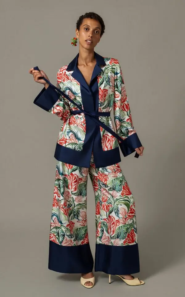 Rosie Assoulin Belted Smoking Silk Jacket