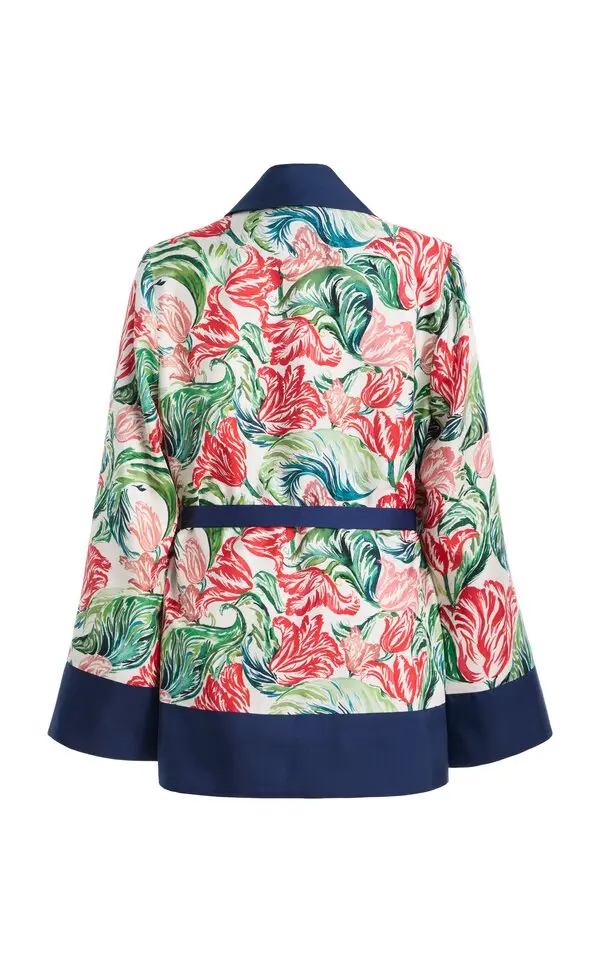 Rosie Assoulin Belted Smoking Silk Jacket