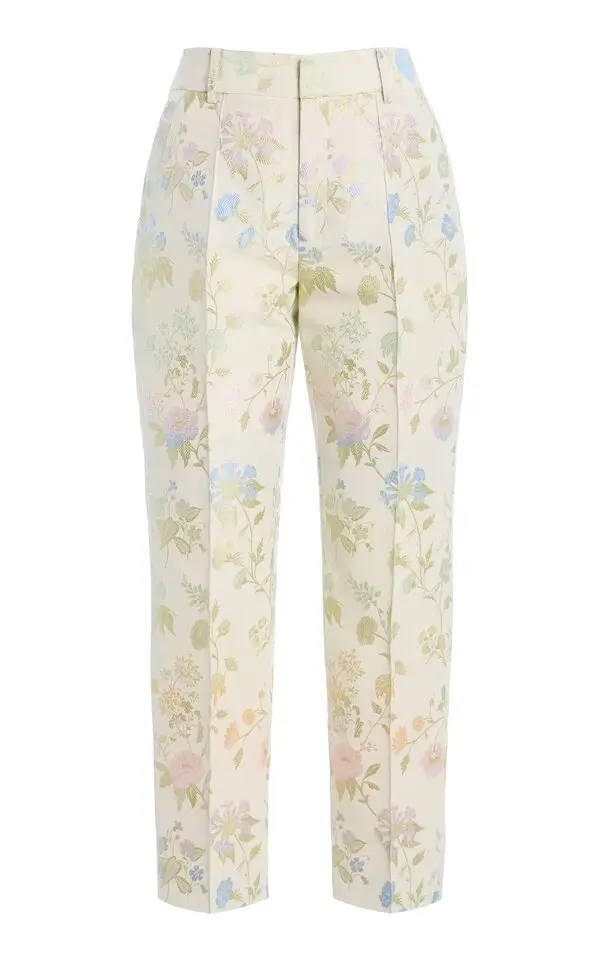 Rosie Assoulin Oboe Cropped Cotton-blend Skinny-leg Pants