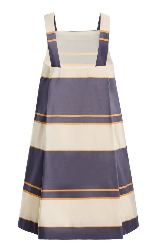 Rosie Assoulin Shoulder Crop Top Silk Mini Dress