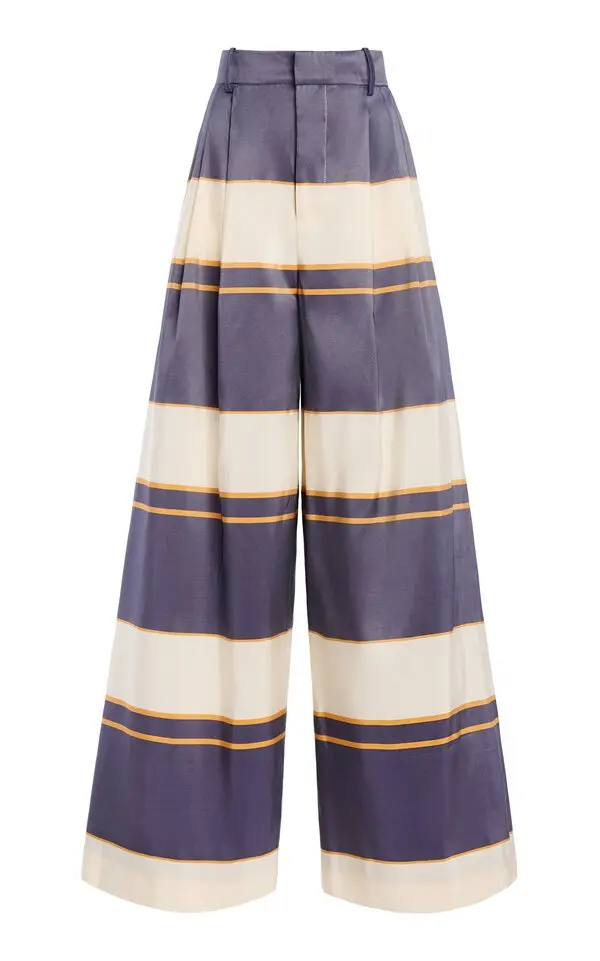 Rosie Assoulin Pleat Pleat Silk Wide-leg Pants