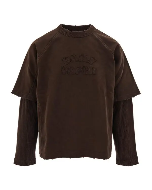 DAILY PAPER UOMO Graphic Layered Long Sleeve T-shirt