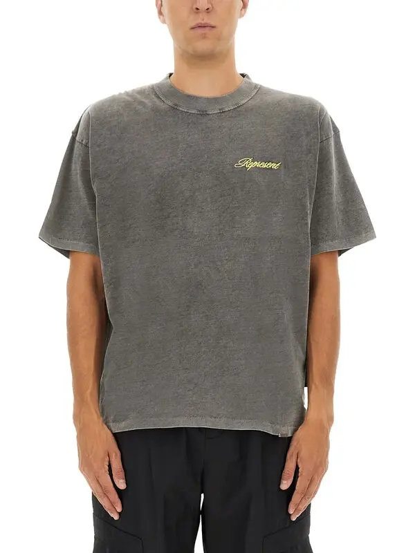 REPRESENT Script Logo Mini T-shirt - Grey