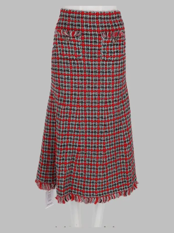 SELF-PORTRAIT Inspired Mini Skirt - Red