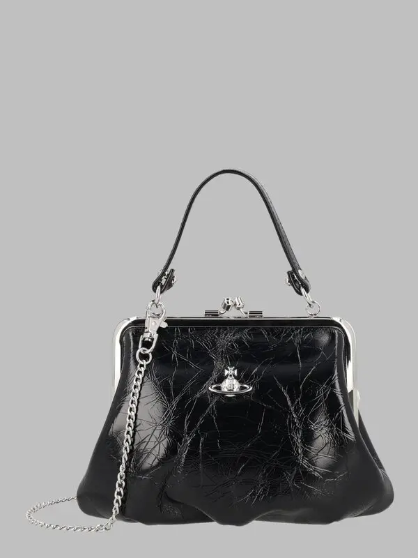 VIVIENNE WESTWOOD Designer-style Mini Handbag With Iconic Orb Hardware - Black