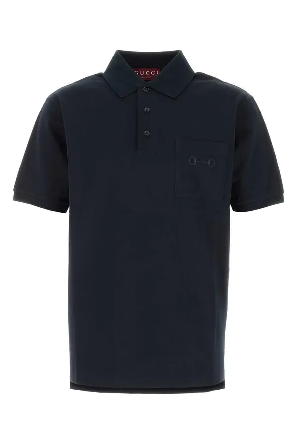 Gucci Midnight Stretch Piqué Polo Shirt