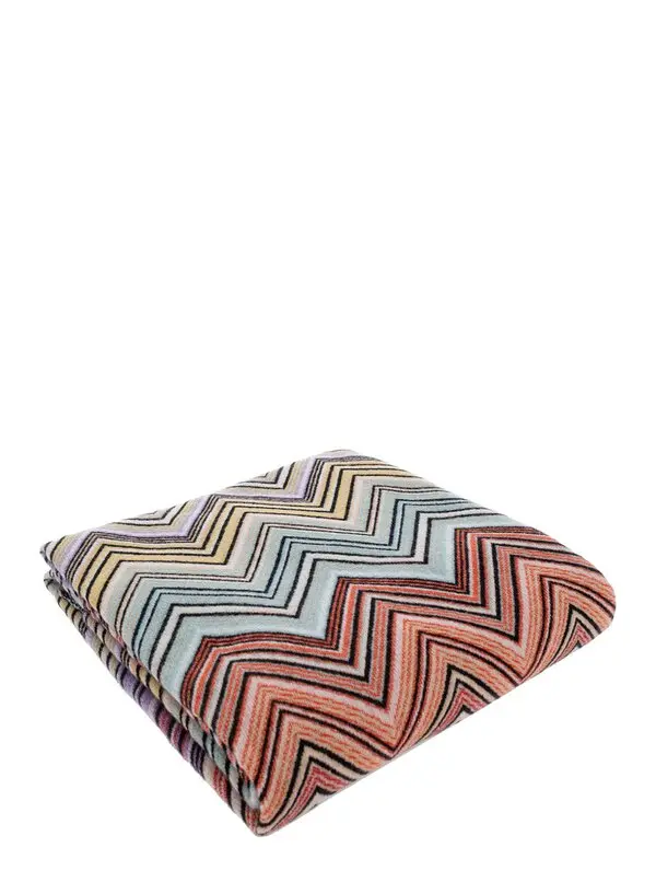 Missoni Wool-cashmere Zigzag Blanket With Fringed Hem