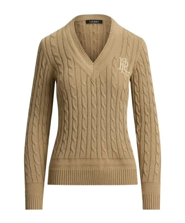 Ralph Lauren Meren V-neck Jumper - Brown