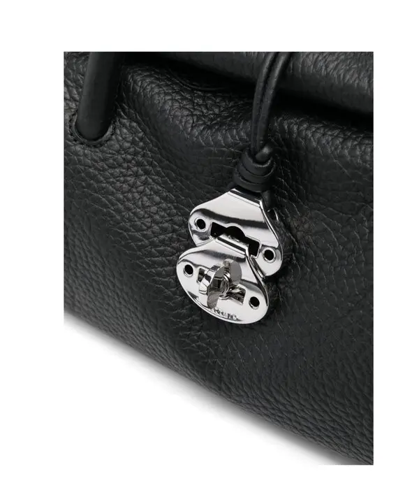 ZANELLATO Double Handle Shoulder Bag - Black
