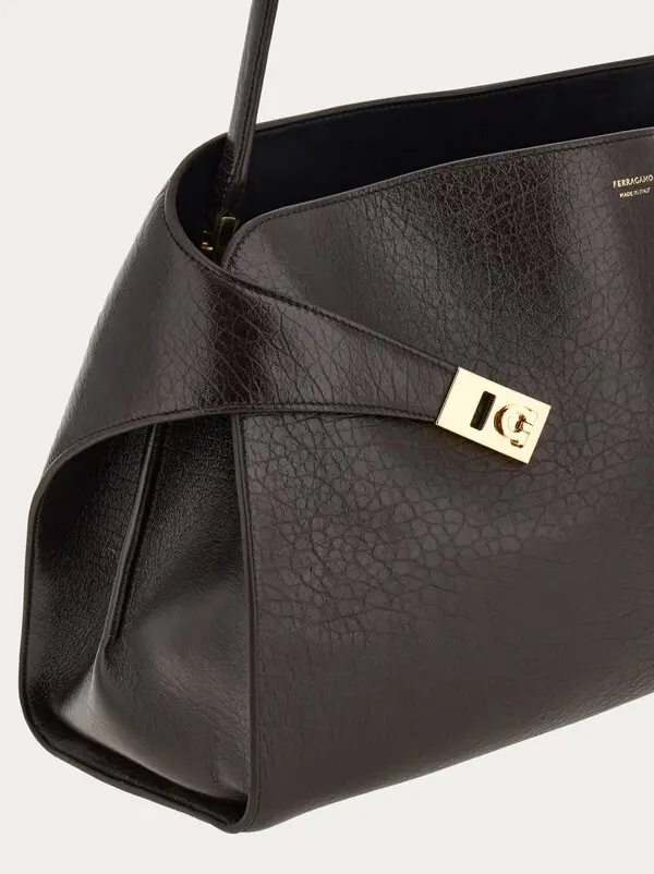 FERRAGAMO Medium Hug Calfskin Shoulder Bag