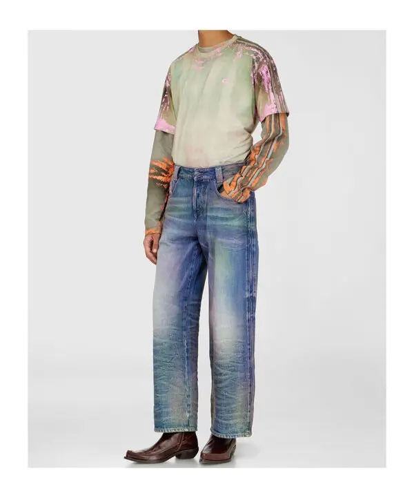 DIESEL® 1982 D-hakou High Waist Relaxed Jeans - Medium Blue