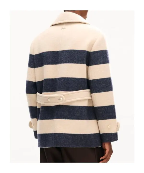 Kenzo Genderless Coat In Jacquard Polyamide Wool