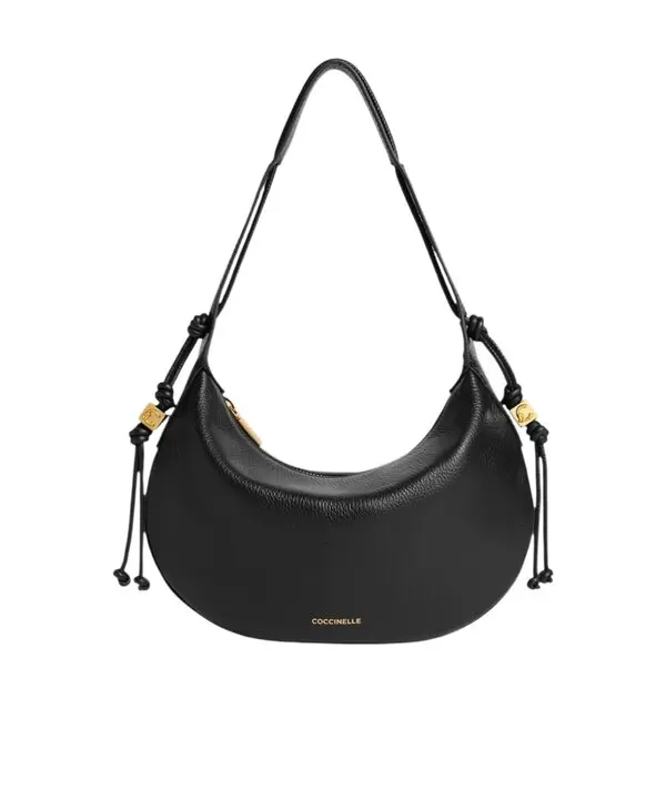 COCCINELLE Knotted Hobo Shoulder Bag - Black