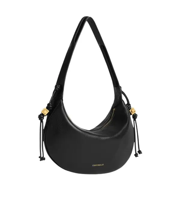 COCCINELLE Knotted Hobo Shoulder Bag - Black
