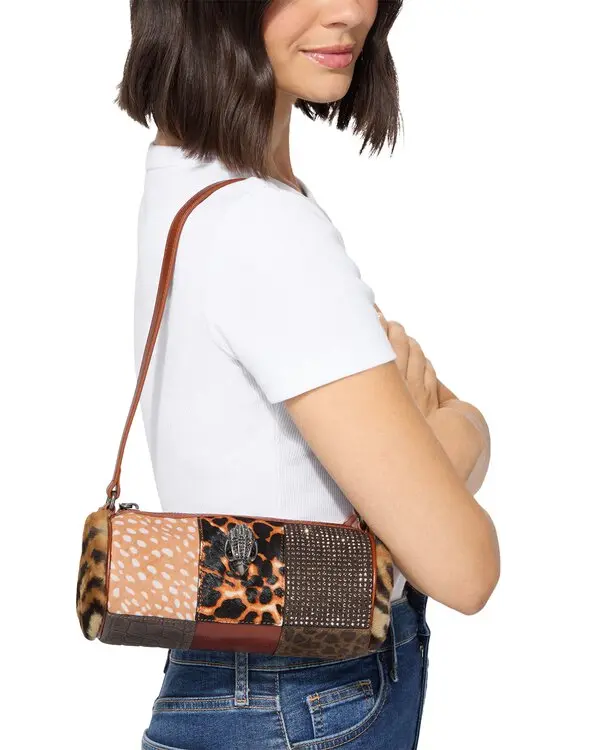 Kurt Geiger Kensington Small Patchwork Barrel Shoulder Bag