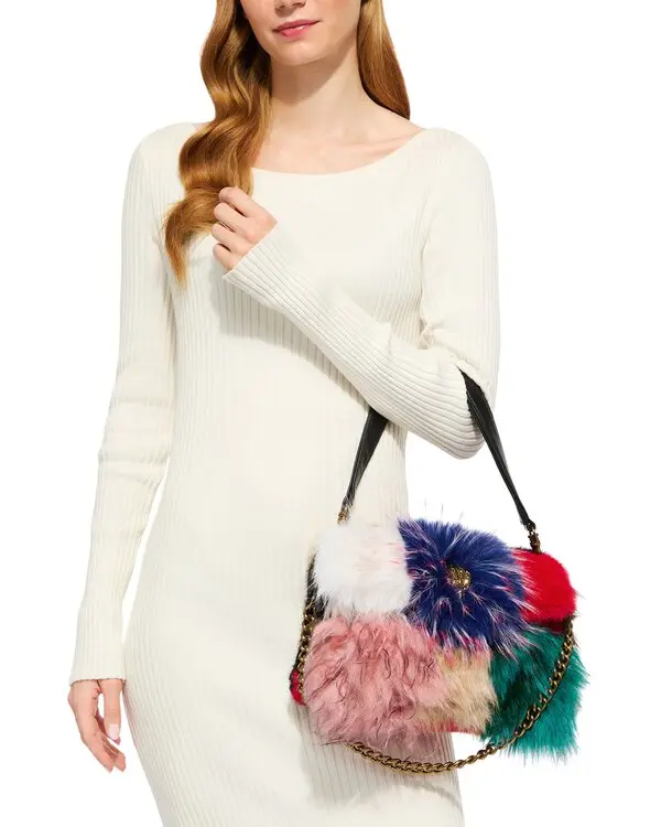 Kurt Geiger Celia Faux Fur Shoulder Bag