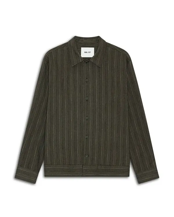 Nn07 Reed Relaxed Yarn Dye Stripe Overshirt
