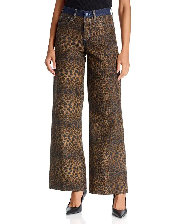 L'Agence Alicent High Rise Sneaker Wide Leg Jeans