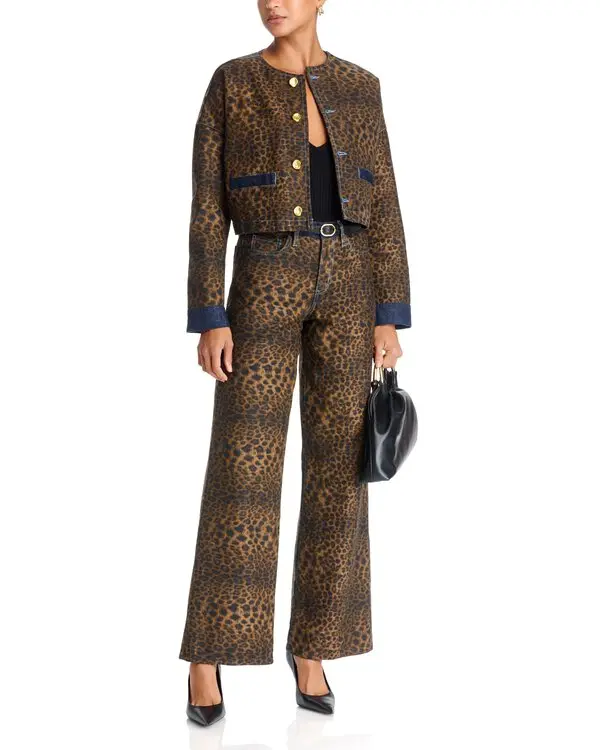 L'Agence Alicent High Rise Sneaker Wide Leg Jeans