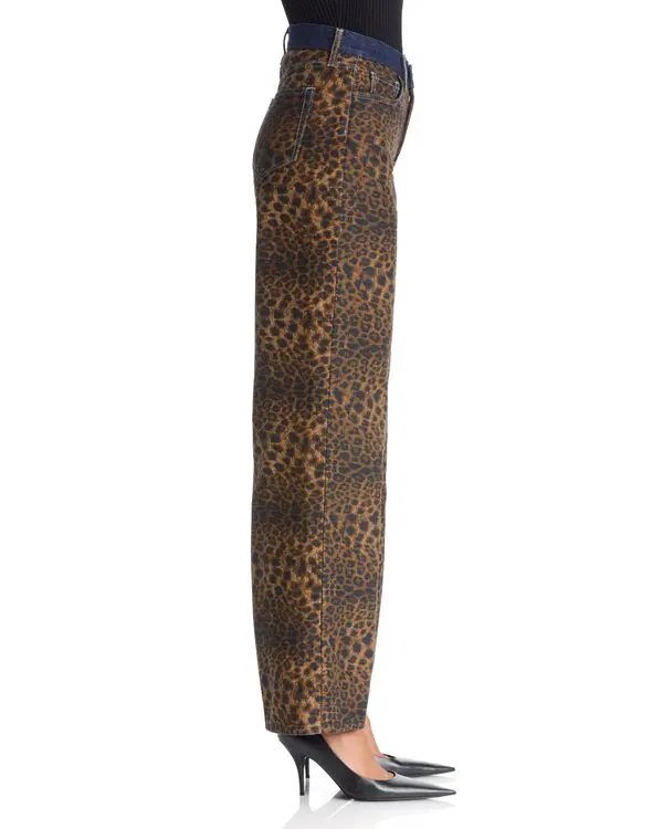 L'Agence Alicent High Rise Sneaker Wide Leg Jeans