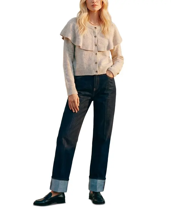 Vero Moda Lilli Round Neck Cardigan Sweater - Birch
