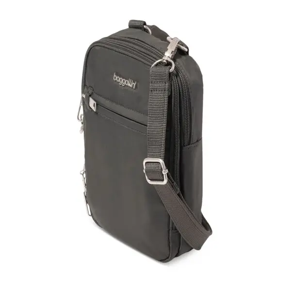 BAGGALLINI Securtex Classic Anti Theft Mini Everything Crossbody - Charcoal