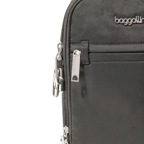 BAGGALLINI Securtex Classic Anti Theft Mini Everything Crossbody - Charcoal