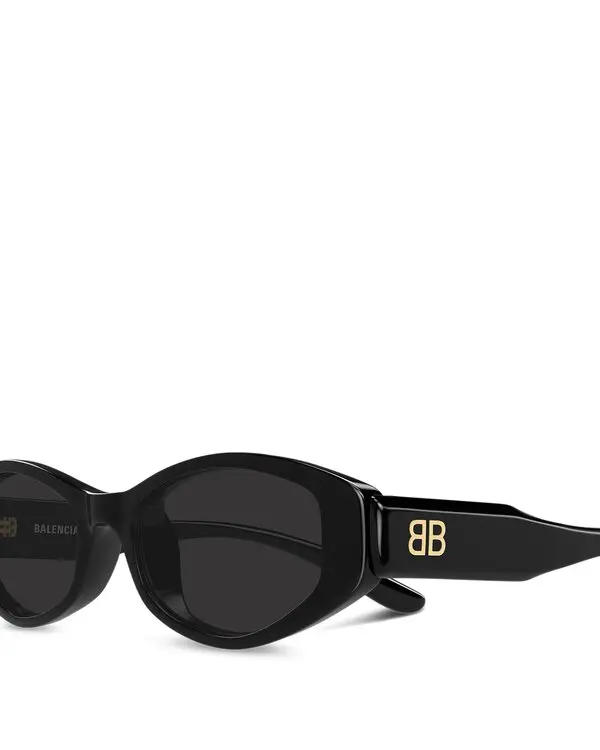 Balenciaga Nova Geometric Sunglasses, 53mm - Black