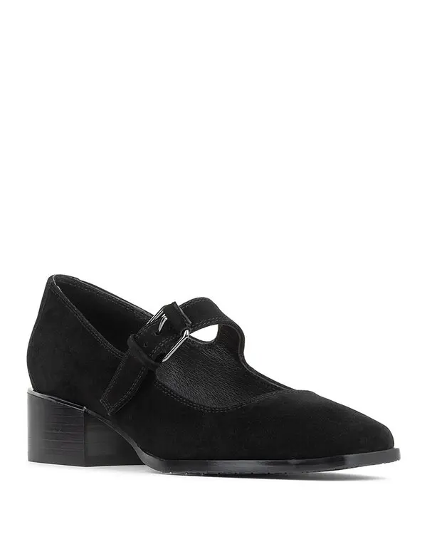 DONALD PLINER Amiya Suede Mary Jane Pumps - Black