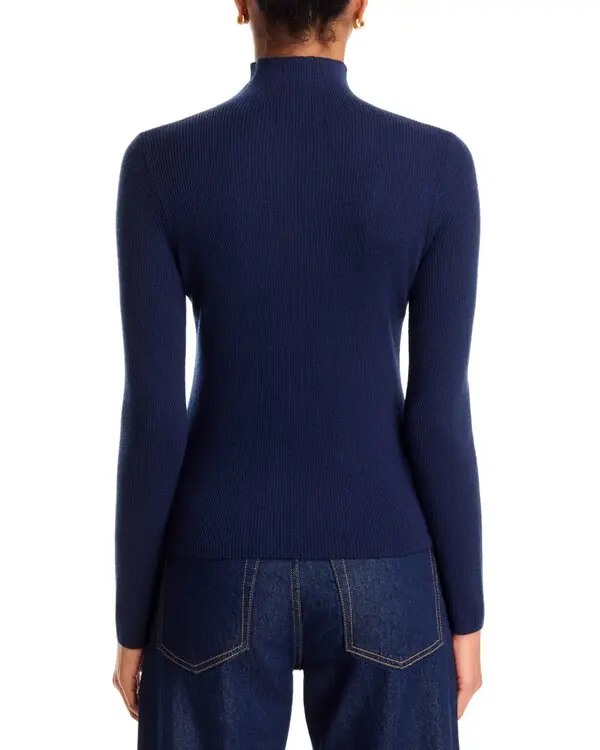 Rag & Bone Lucy Wool Long Sleeve Turtleneck - Navy