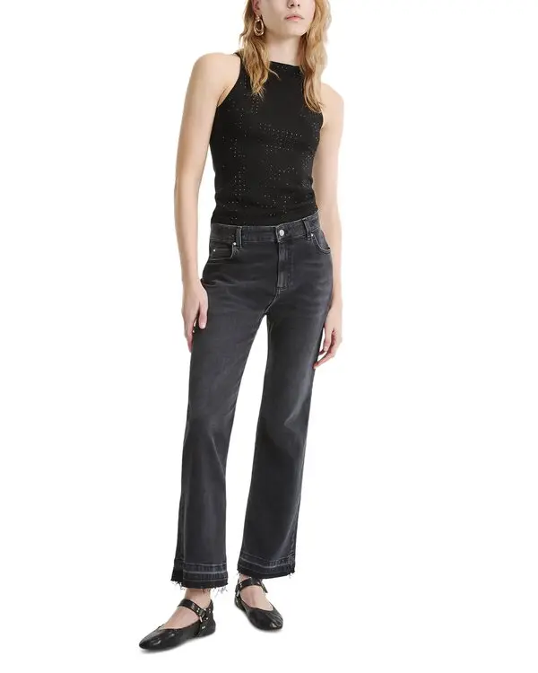 Marella Mlsfcrop Straight Frayed Hen Jeans