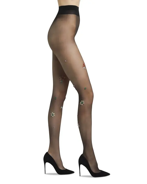 HIGH HEEL JUNGLE Arcadia Crystal Floral Tights