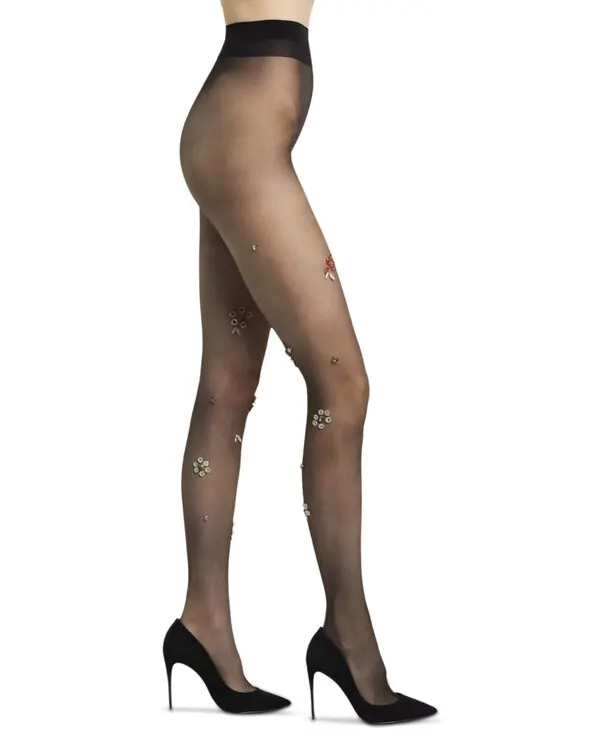 HIGH HEEL JUNGLE Arcadia Crystal Floral Tights