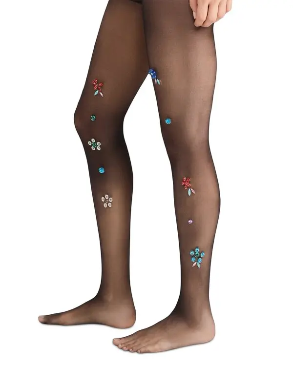 HIGH HEEL JUNGLE Arcadia Crystal Floral Tights