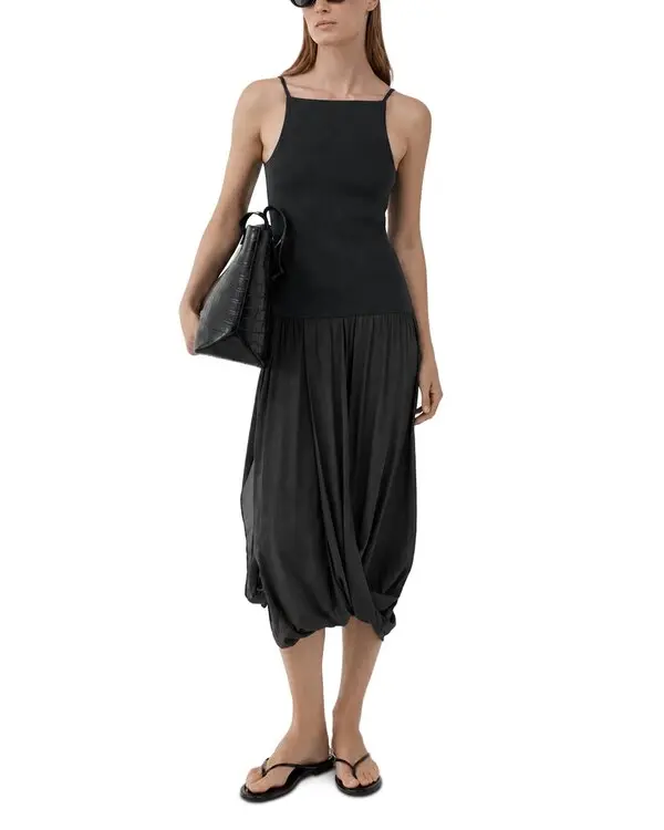 ST. AGNI Mixed Media Midi Dress