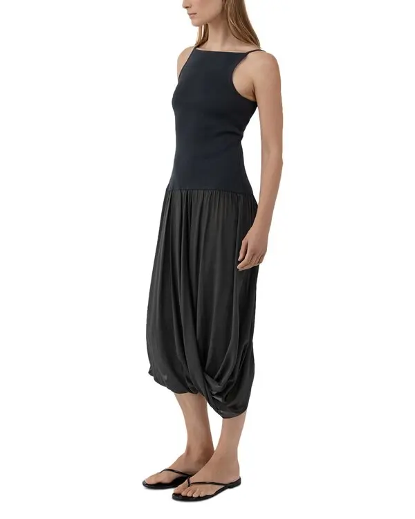 ST. AGNI Mixed Media Midi Dress