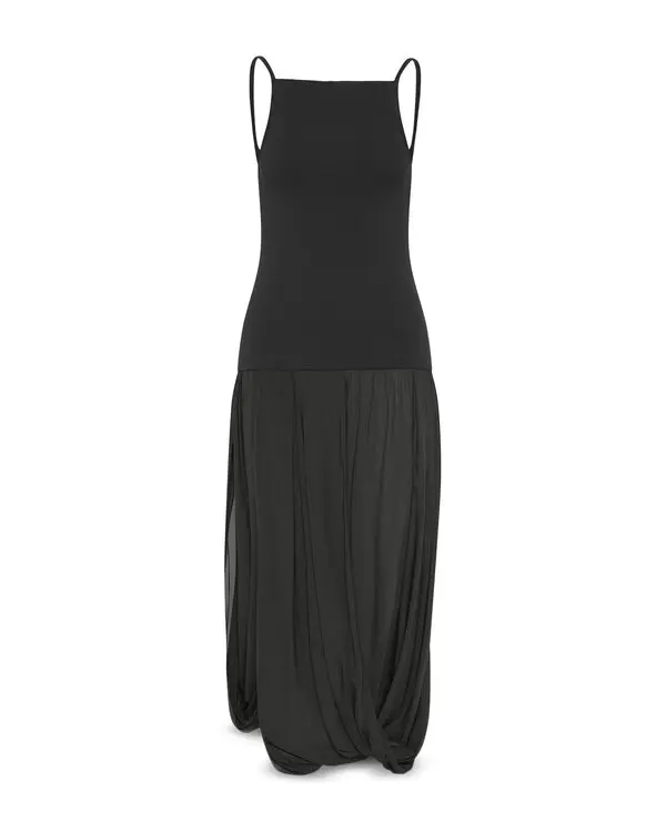 ST. AGNI Mixed Media Midi Dress