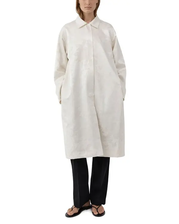 ST. AGNI Wool & Silk Jacquard Coat