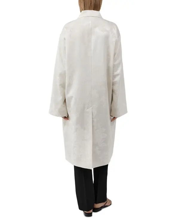 ST. AGNI Wool & Silk Jacquard Coat