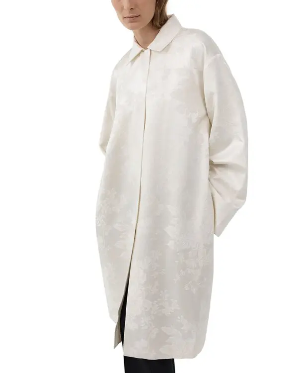 ST. AGNI Wool & Silk Jacquard Coat