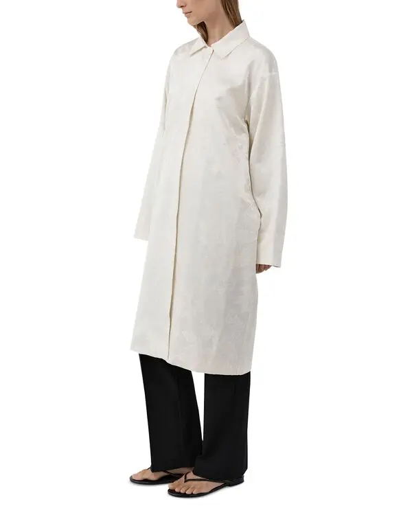 ST. AGNI Wool & Silk Jacquard Coat