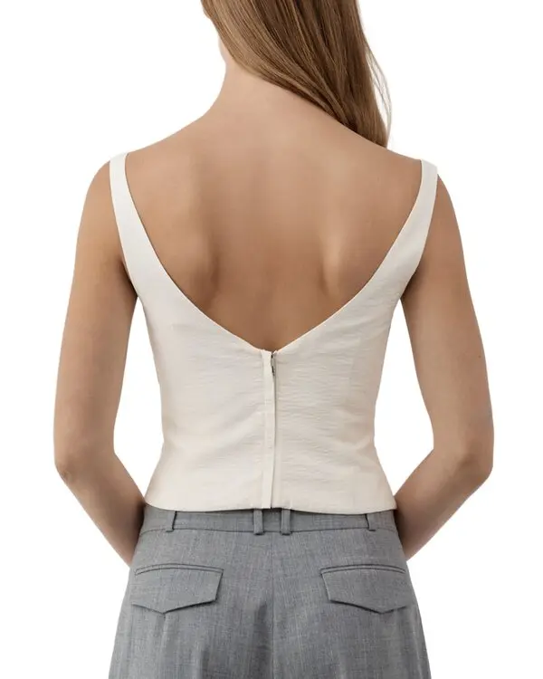 ST. AGNI Silk Blend Draped Top