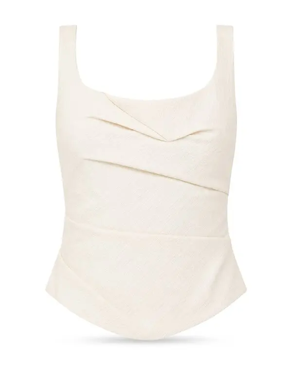 ST. AGNI Silk Blend Draped Top